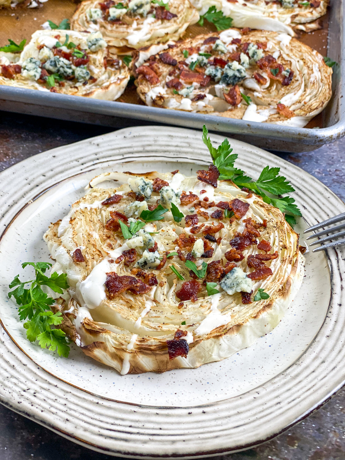 Loaded Cabbage Steaks – One Cottage