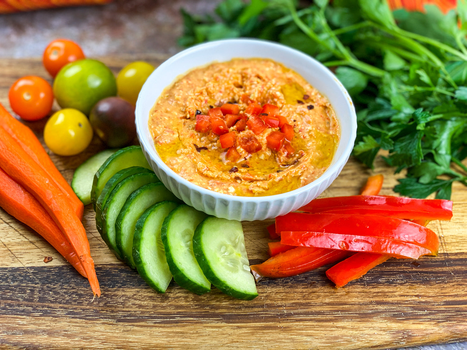 Spicy Roasted Red Pepper & Feta Dip (Htipiti) – One Cottage